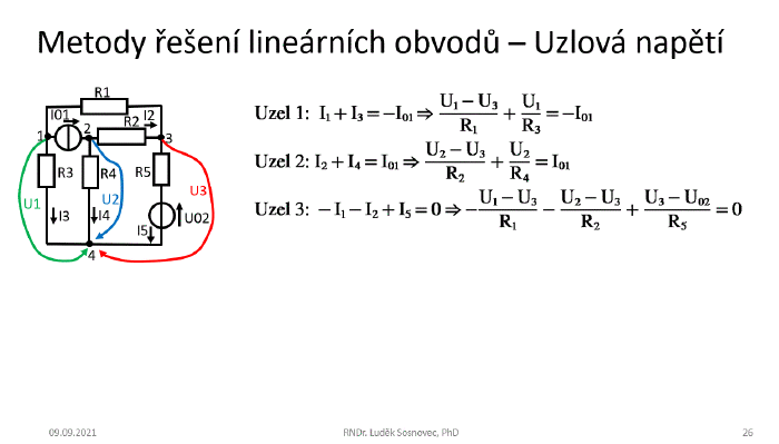 Příklad na Metodu uzlových napětí :: Elektronika pro 3. ročník SPŠEI